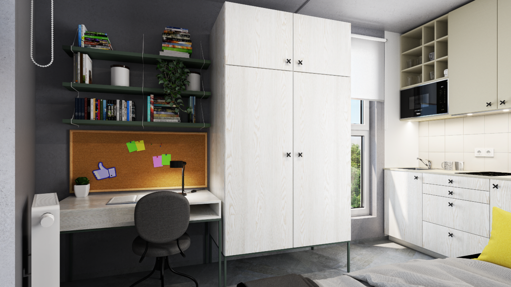 Premium Studio Apartment in Warsaw | SHED Campus Living